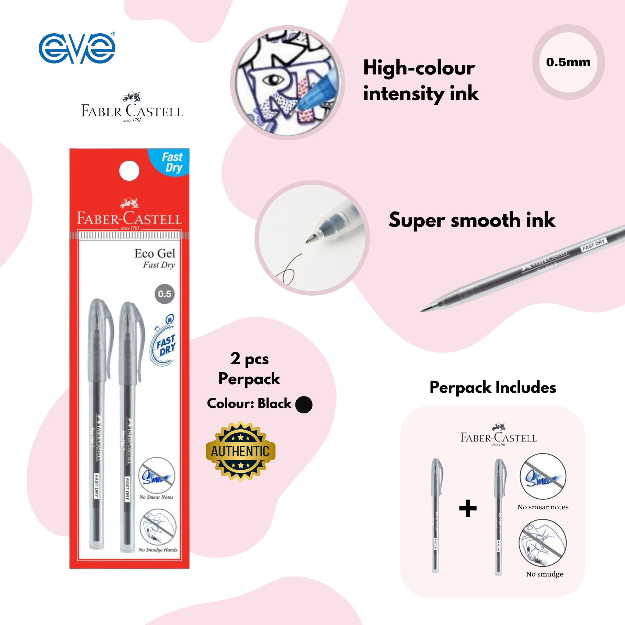 Eve Marketing - Faber Castell Eco Gel 0.5mm Black